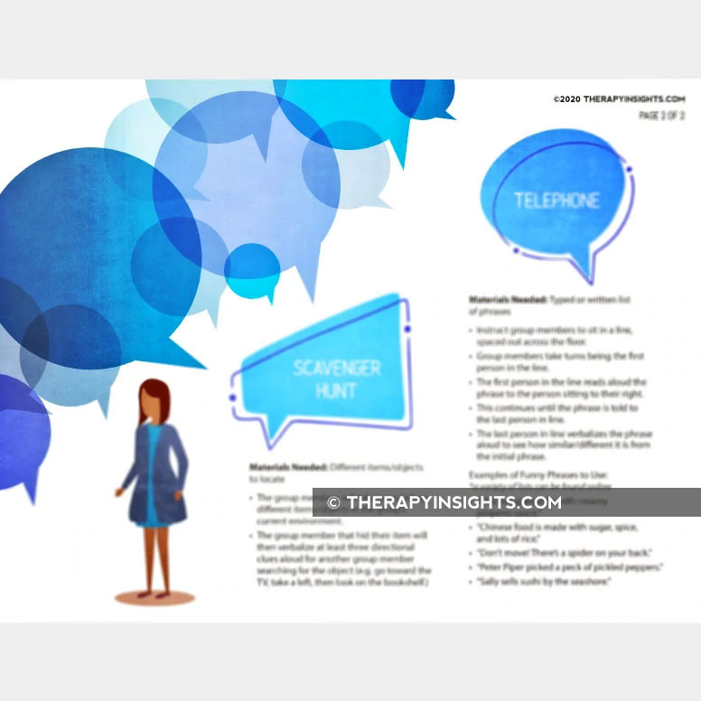Dysarthria Group Therapy Activities Printable Handouts For Speech Dysarthria Group Therapy Activities Printable Handouts For Speech