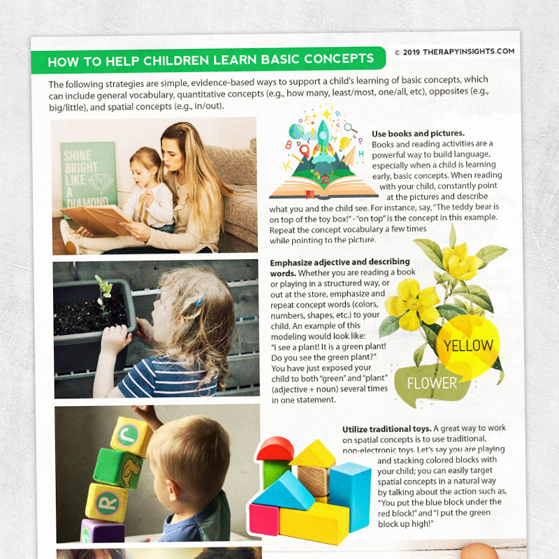 Helping Children Learn Basic Concepts Adult And Pediatric Printable