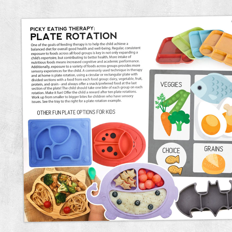 Picky Eating Plate Rotation Printable Handouts For Speech 