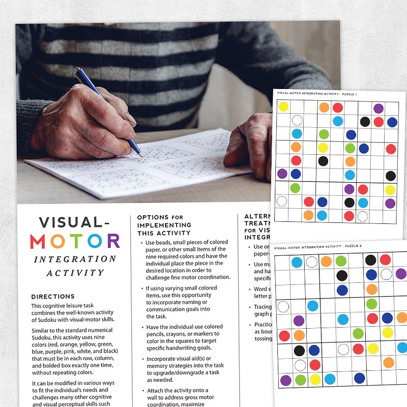 Visual Motor Integration Activity Printable Handouts For Speech 