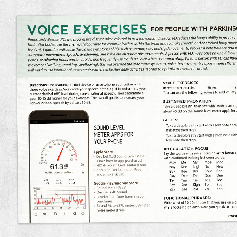 Parkinson s Disease And Voice Therapy Exercises Adult And Pediatric