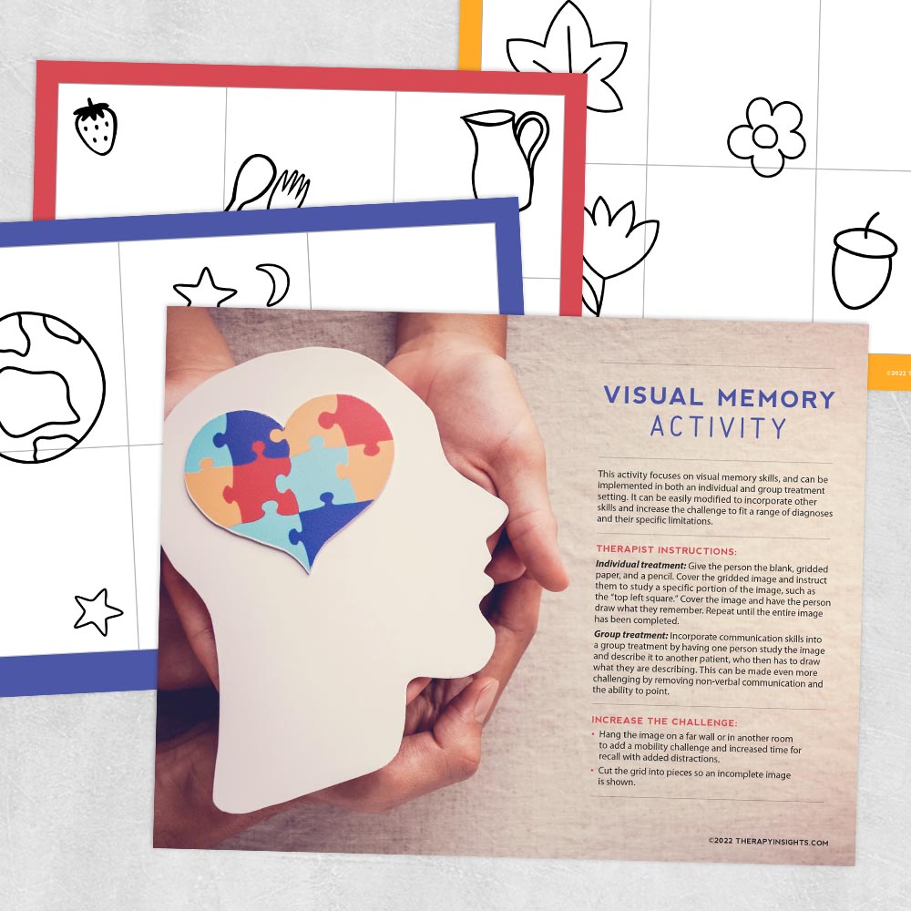 Visual Memory Activity Adult And Pediatric Printable Resources For