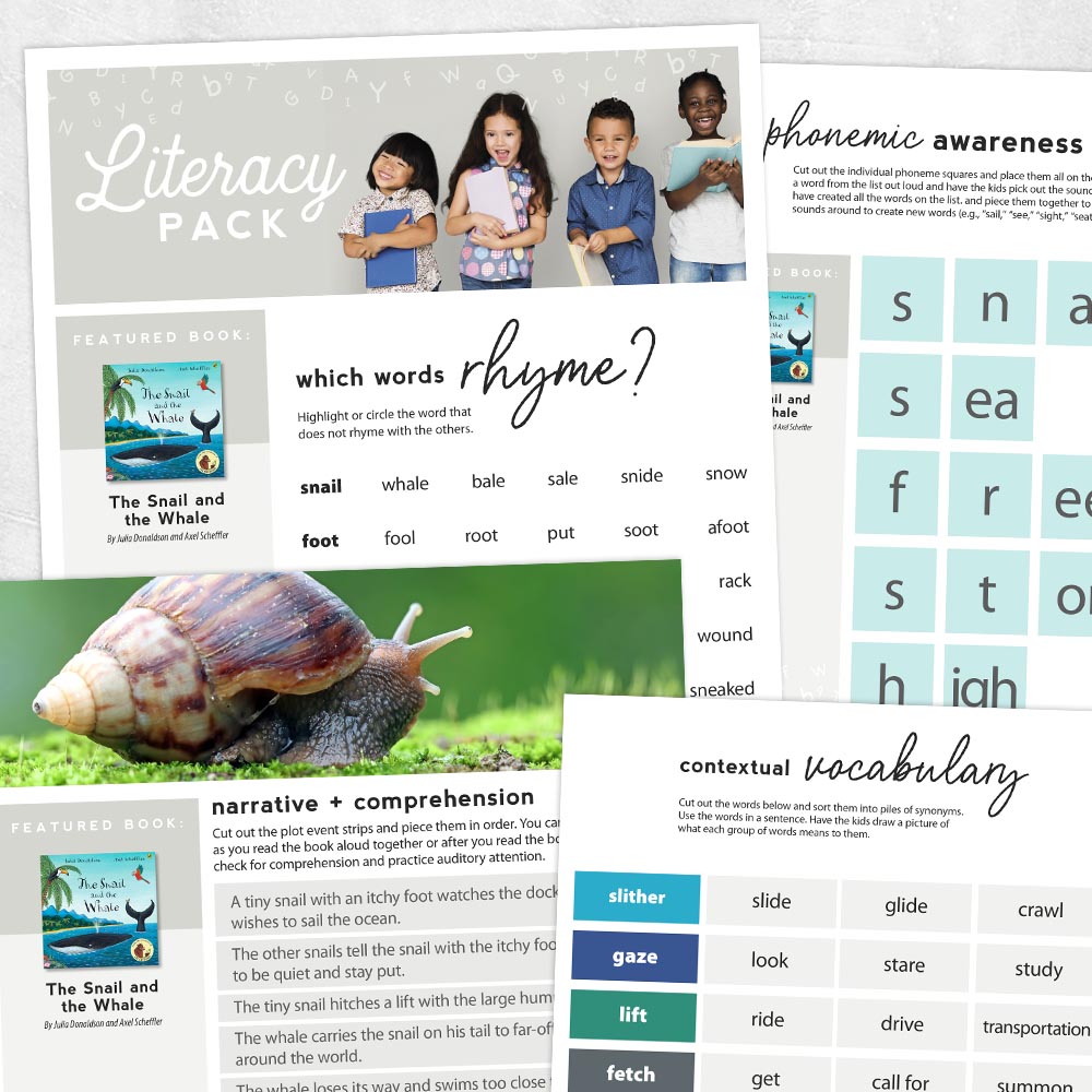 Literacy Pack: The Snail and the Whale – Adult and pediatric printable ...
