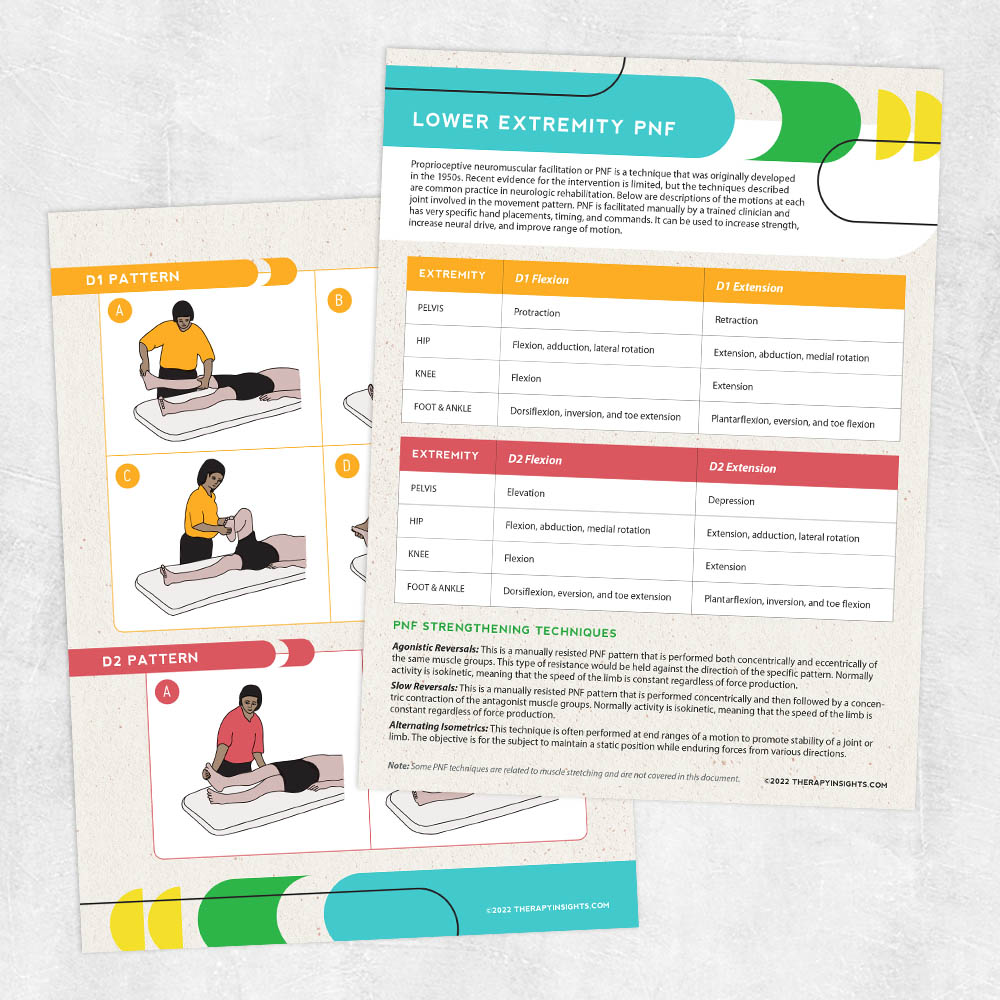 Lower Extremity PNF Adult And Pediatric Printable Resources For