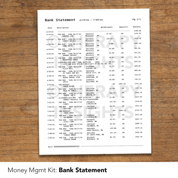 Money Management Kit – Therapy Insights