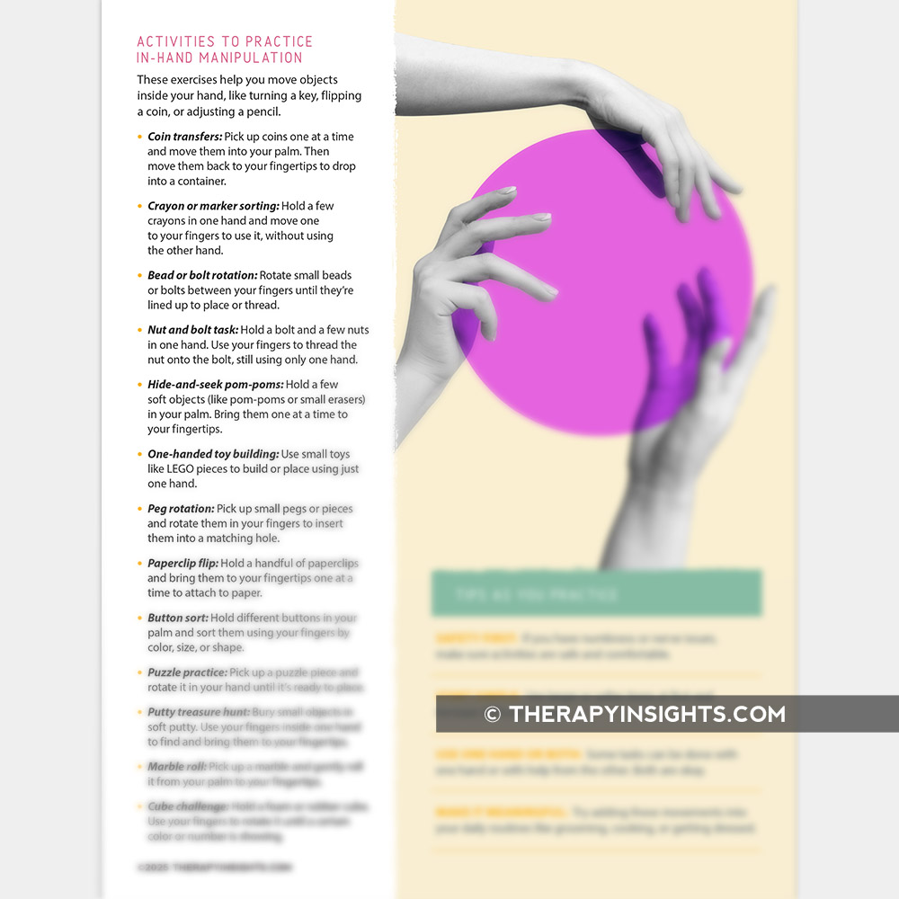 Regaining Hand Skills: Finger Isolation and In-Hand Movement – Adult ...