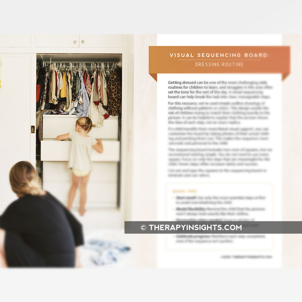 Visual Sequencing Board: Dressing Routine – Adult and pediatric ...
