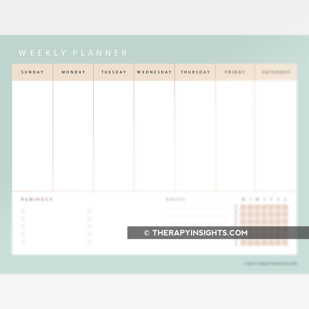 6 Weekly Planner Templates – Adult and pediatric printable resources ...